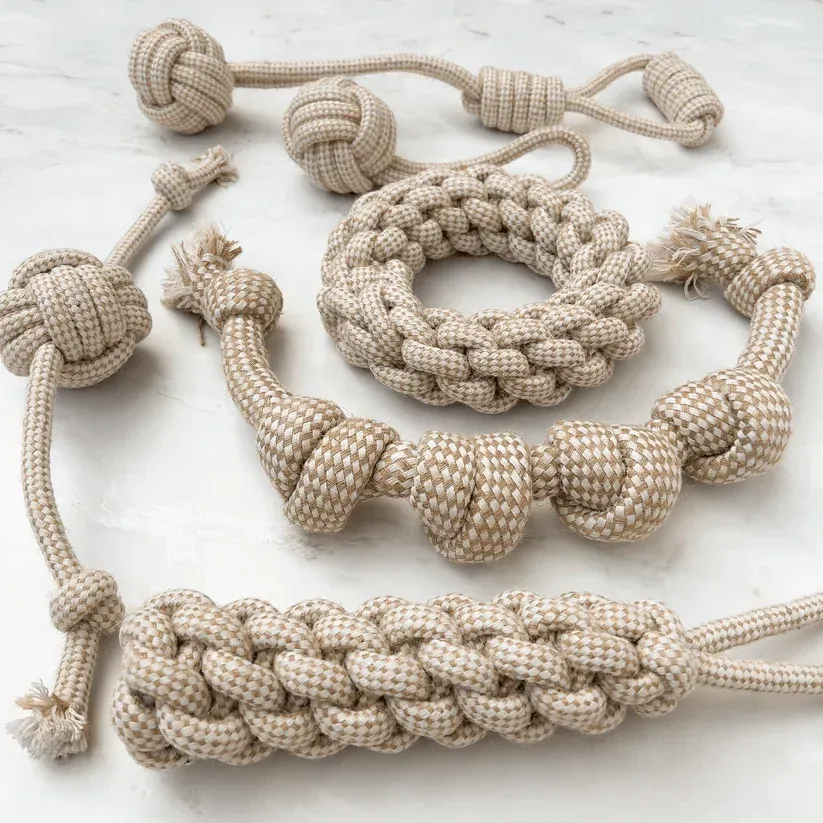 Natural Hemp Rope Dog Toys – by Furry Tails - Doggy Doo Little